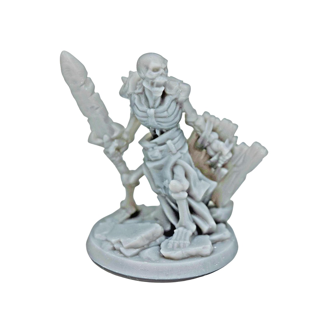 Dnd Undead Skeleton Miniature With Sword Unpainted Miniatures for Dnd ...