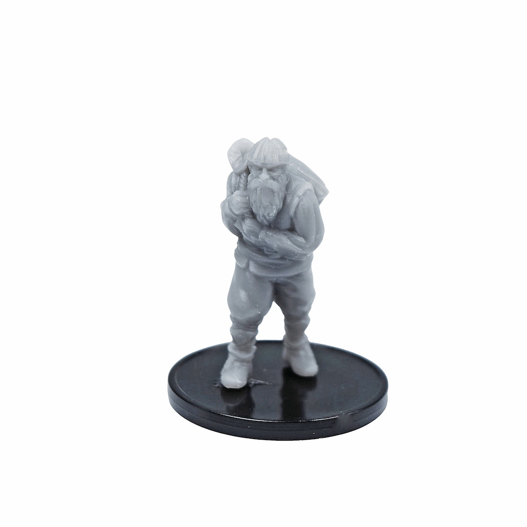 DND Miniature Walking Farmer Miniature for Tabletop Miniature Games ...