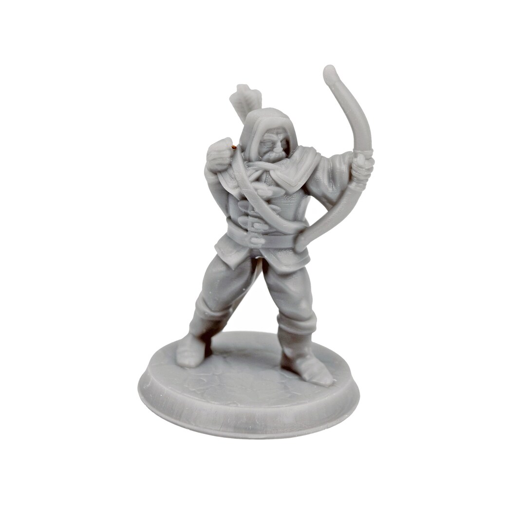 Human Archer Ranger Miniature for Wargames and Fantasy Tabletop Games ...