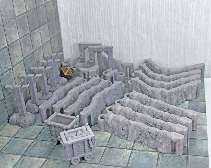 Dnd Modular Terrain Set of Dungeonsticks Mines for Tabletop Wargaming ...