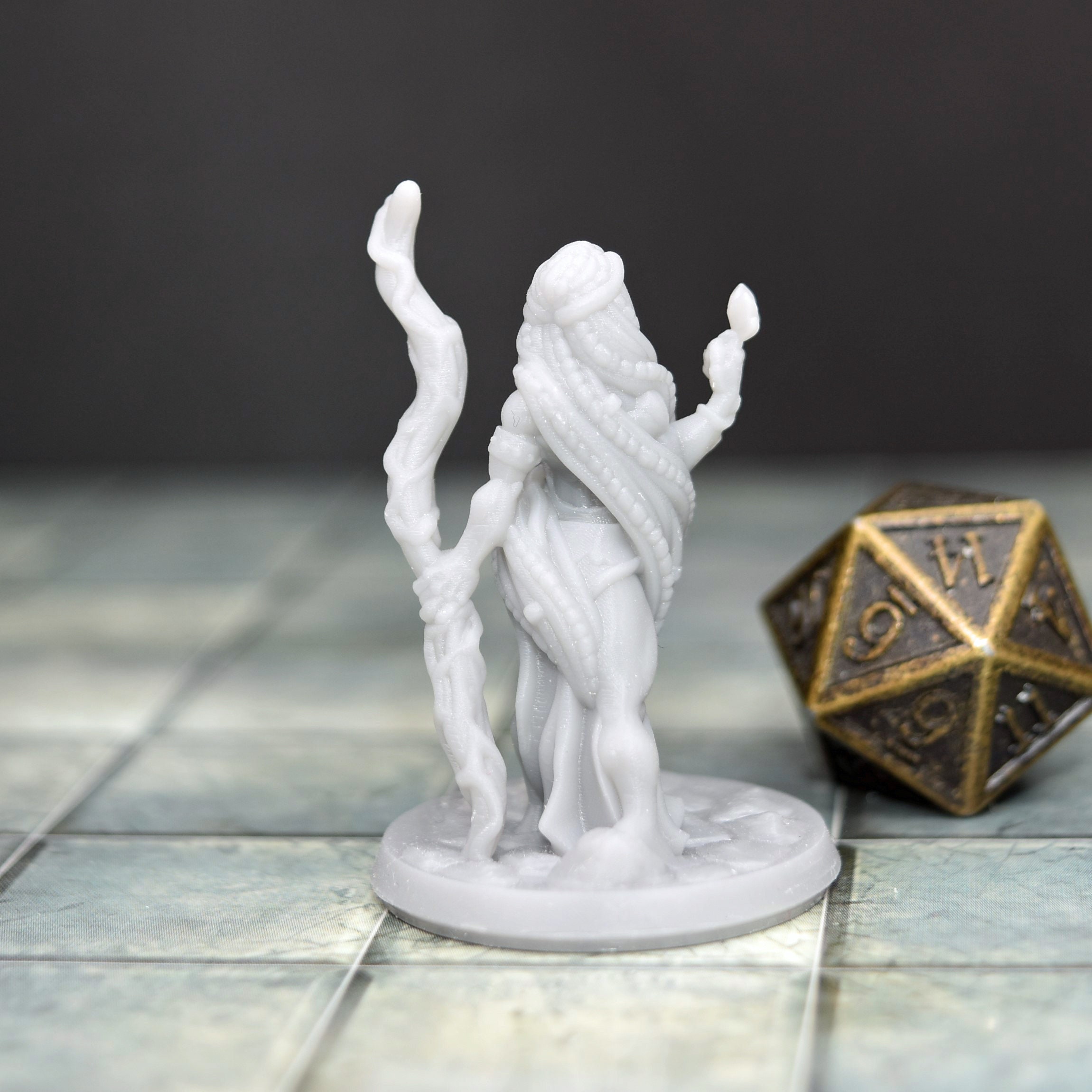 Female Druid With Staff Miniature for Dungeons and Dragons and | Etsy