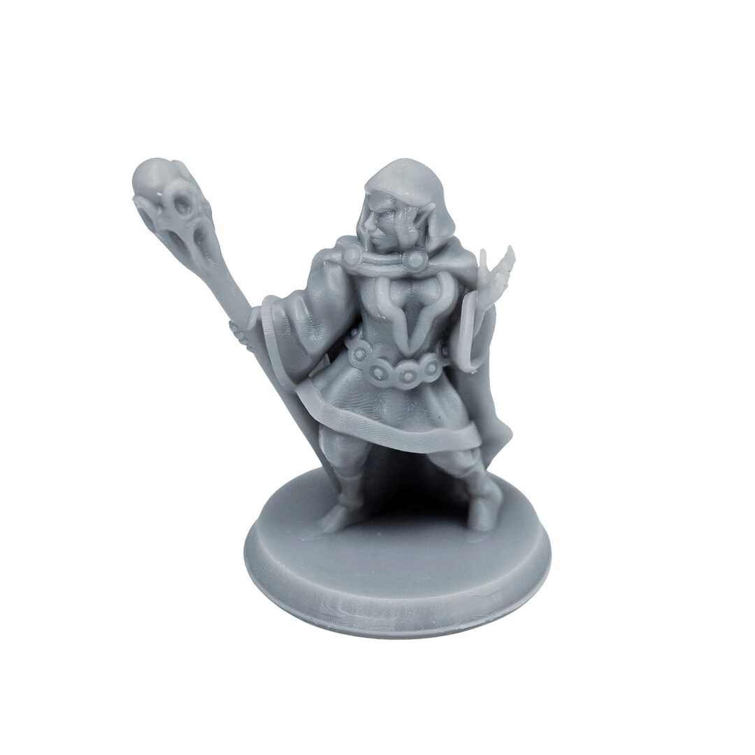 Female Elf Mage DND Miniature for Tabletop Miniature and - Etsy