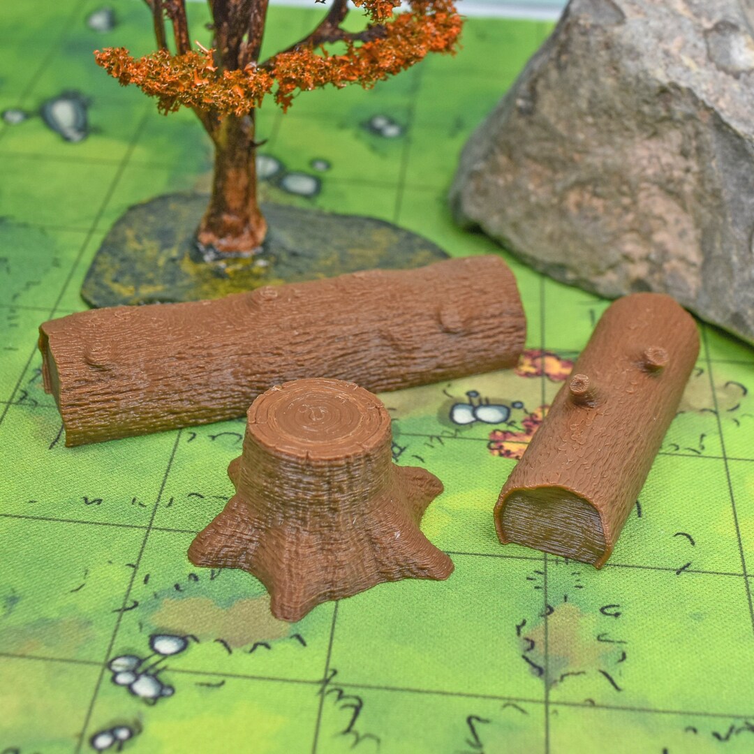 Dnd Terrain Felled Forest Logs Wargaming Tabletop Terrain Pieces for ...