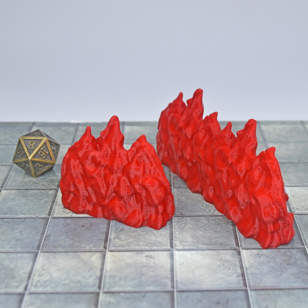 Dnd Miniature Walls of Fire 28mm Modern Terrain for Tabletop Wargaming ...