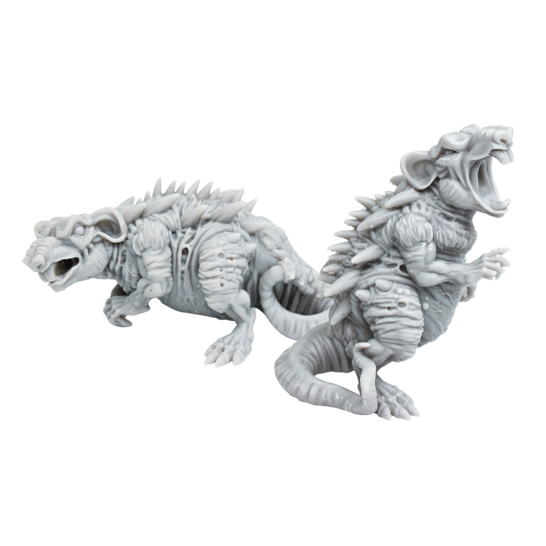 Set of Dire Rats Miniature for Tabletop Fantasy Miniature and Terrain ...