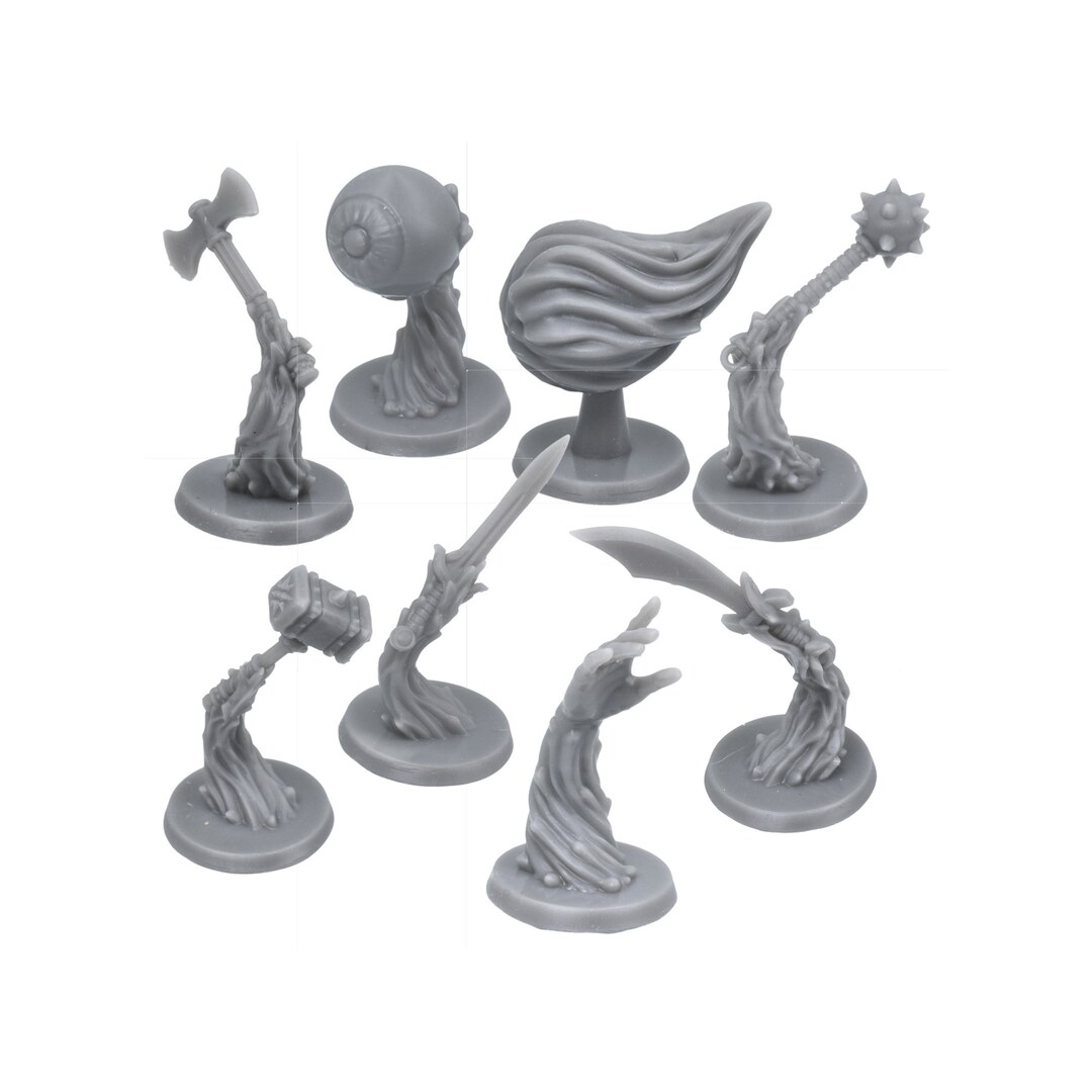 Dnd Spell Set of Spiritual Weapons Unpainted Miniatures for Dnd ...