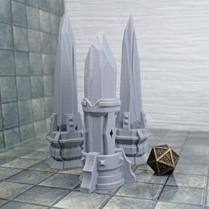 Dnd Terrain Crystal Obelisks 3d Printed Terrain to Use as Dnd ...
