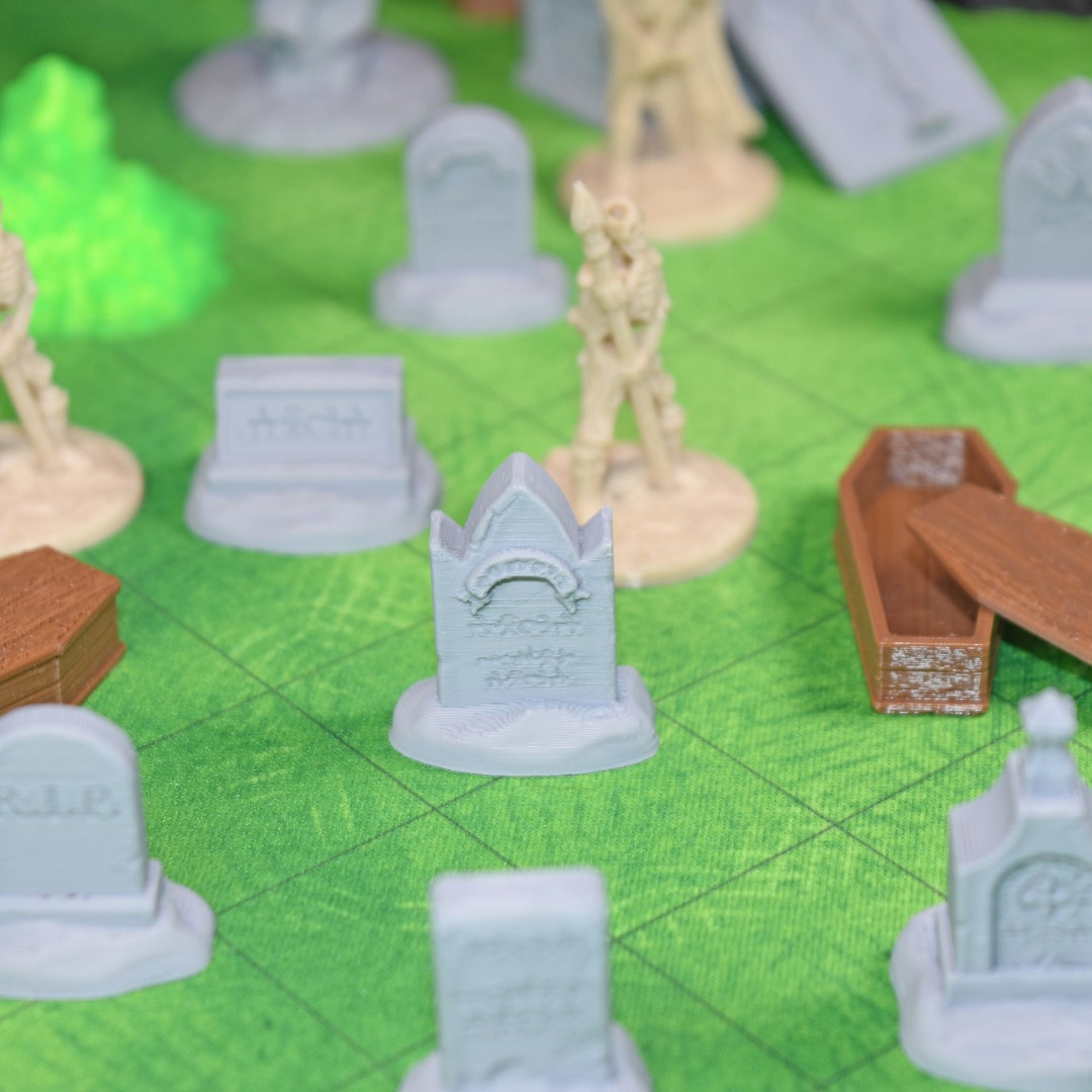 Dnd Undead Terrain Tombstone Set is 3d Printed Terrain to Use as Dnd ...