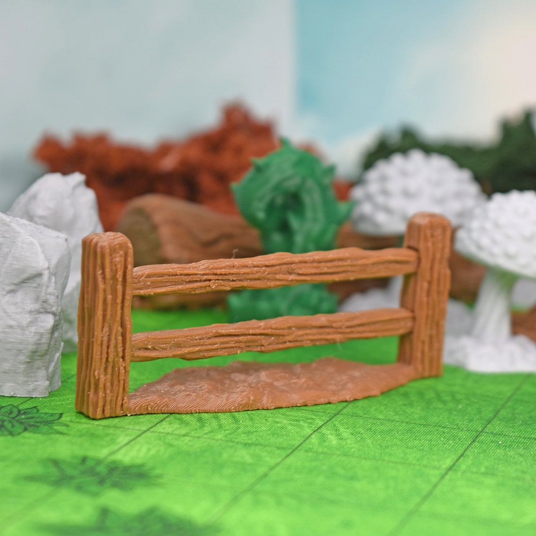 Dnd Terrain Wood Fence Scatter Terrain Pieces for 28mm Fantasy Terrain ...