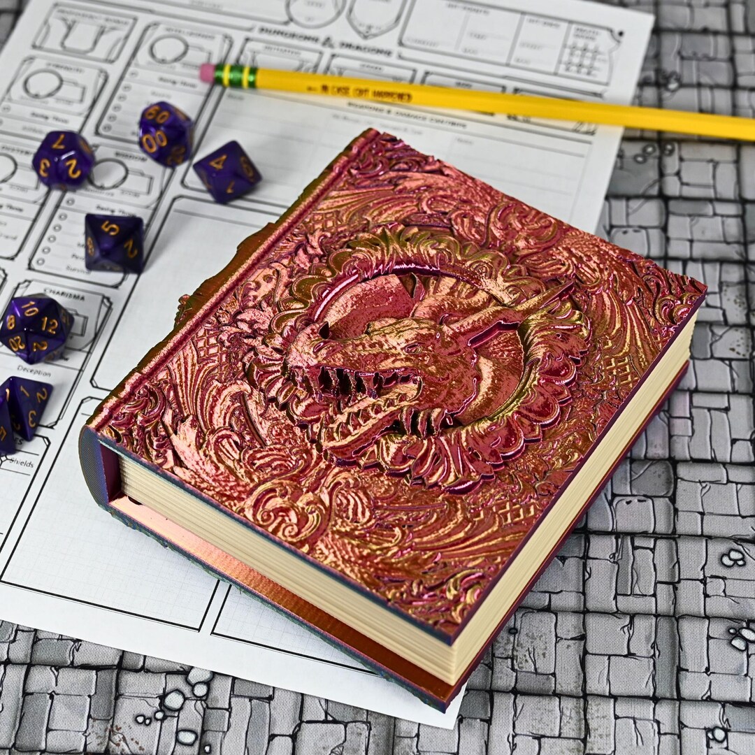 Fantasy Dragon Dice Vault Storage Book Box With Rolling Tray for ...