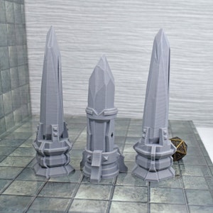 Dnd Terrain Crystal Obelisks 3d Printed Terrain to Use as Dnd ...