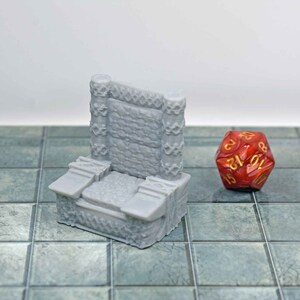 Miniature Dwarven Throne and Chair for Tabletop Miniature RPG Games ...