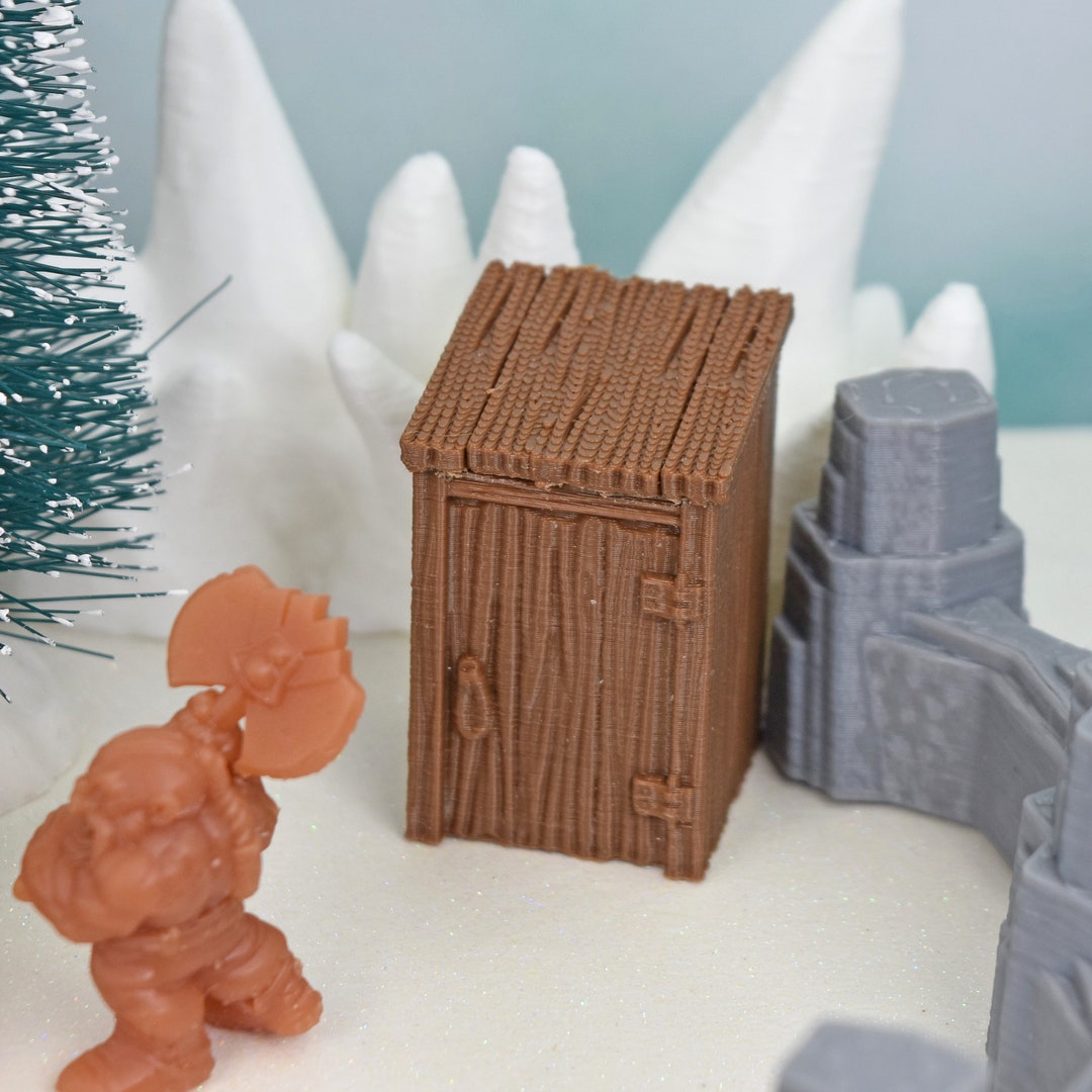 Miniature Village Outhouse for Tabletop Miniature RPG Games Like TTRPG ...