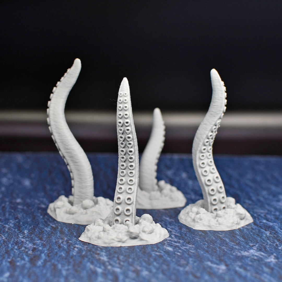 Dnd Tentacle Sea Monster Unpainted Scatter Terrain Pieces for 28mm ...