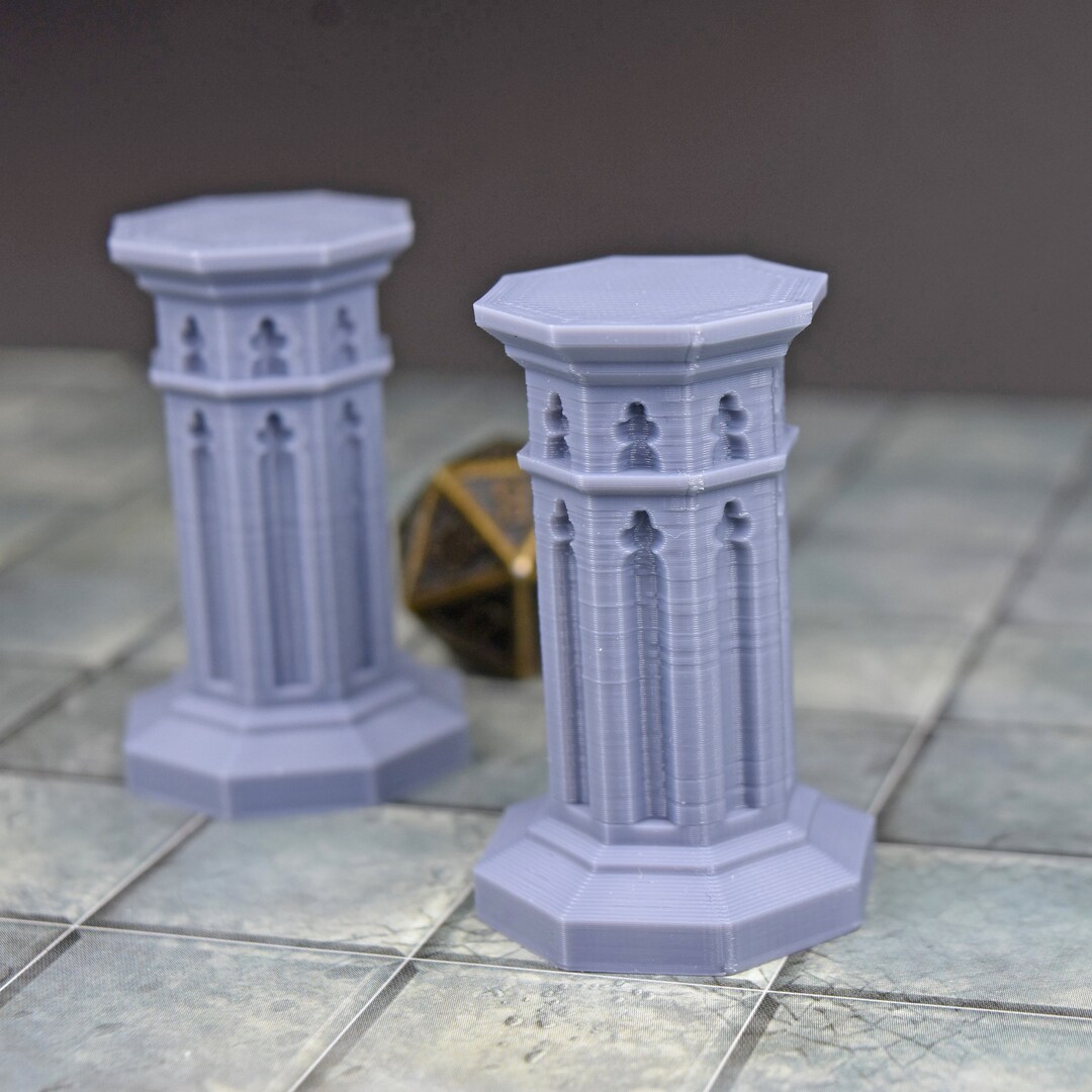 Dnd Terrain Crypt Pillars Wargaming Tabletop Terrain Pieces for Use as ...