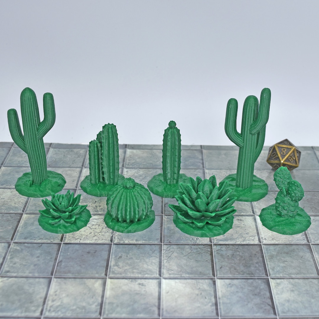 Dnd Miniature Cactus Plant Set Wargaming Tabletop Terrain Pieces for ...