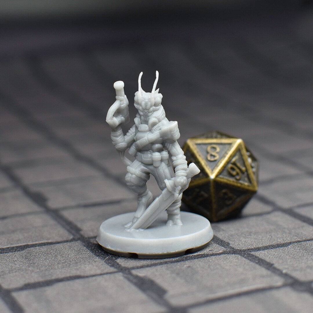 Dnd Scifi Miniatures Alien Insectoid Warrior Cyberpunk Miniature for ...