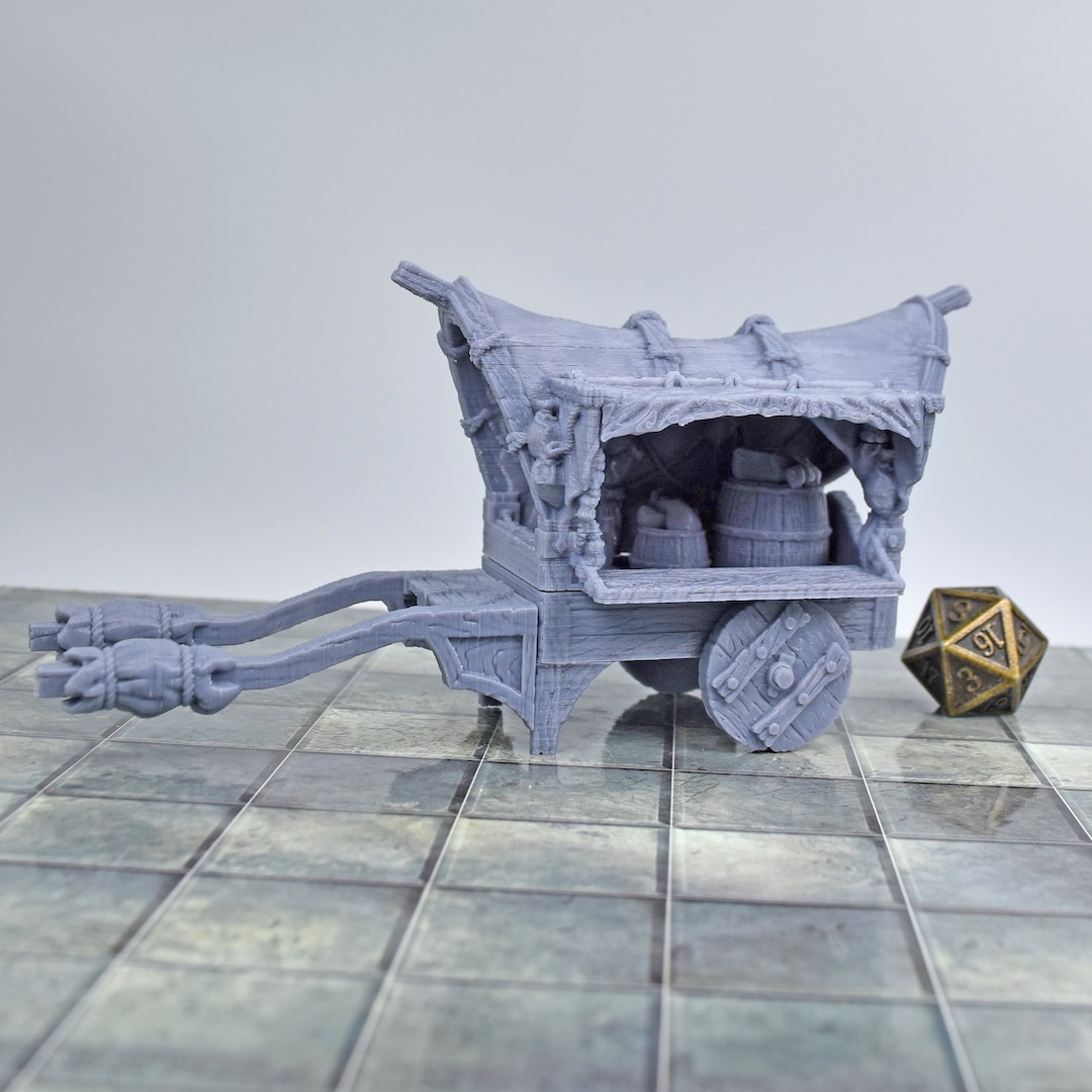 Dnd Terrain Merchant Wagon Scatter Terrain Pieces for 28mm Fantasy ...