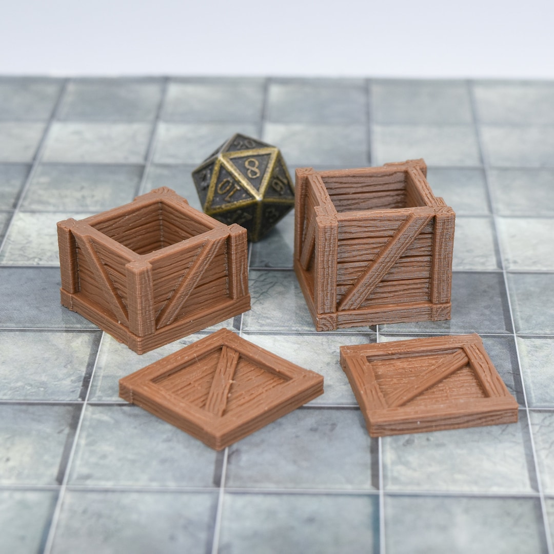 Dnd Terrain Crates With Lids Wargaming Tabletop Terrain Pieces for Use ...