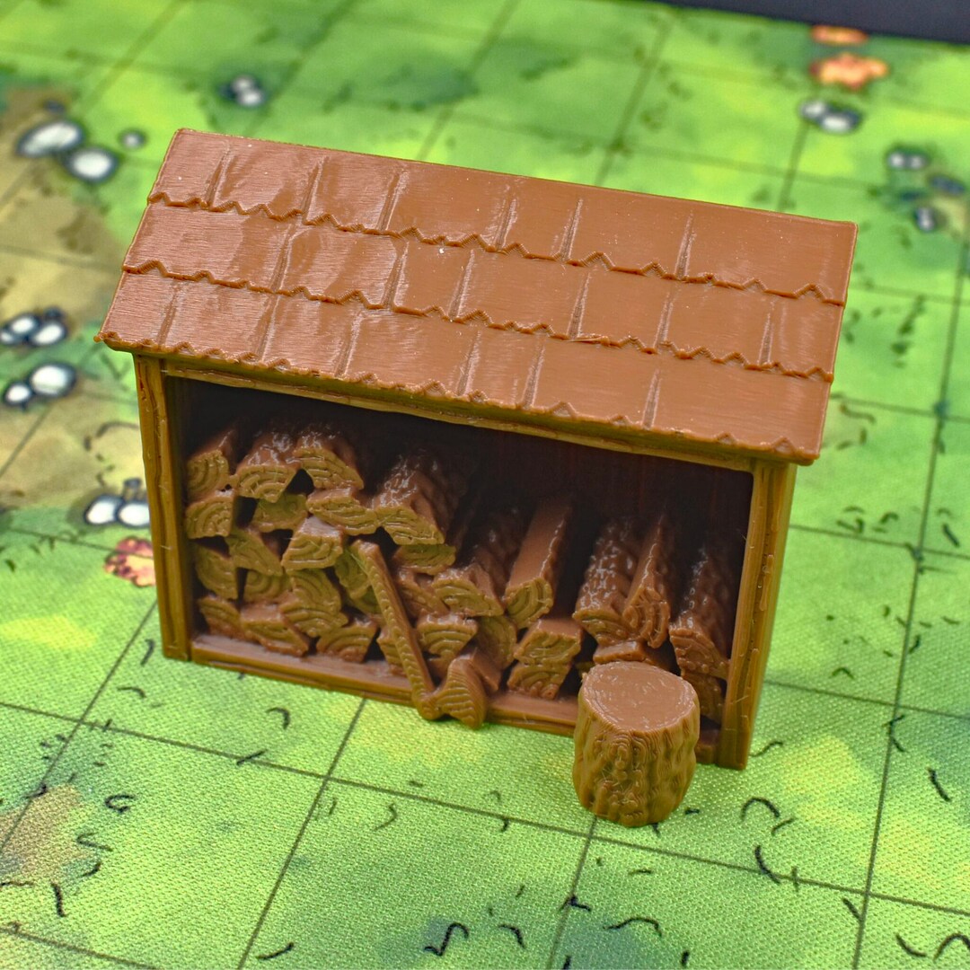 Dnd Scatter Terrain Firewood Shed for Tabletop Wargaming is 3D Printed ...