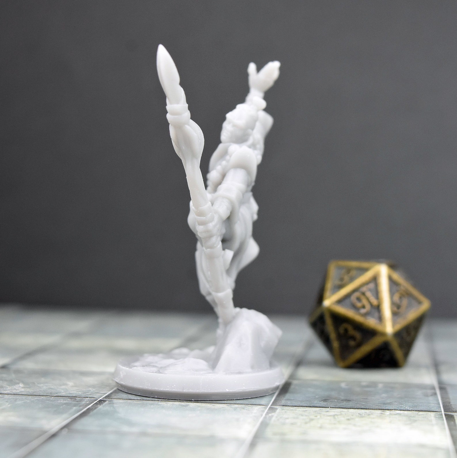Human Monk With Spear Miniature for Dungeons and Dragons and - Etsy