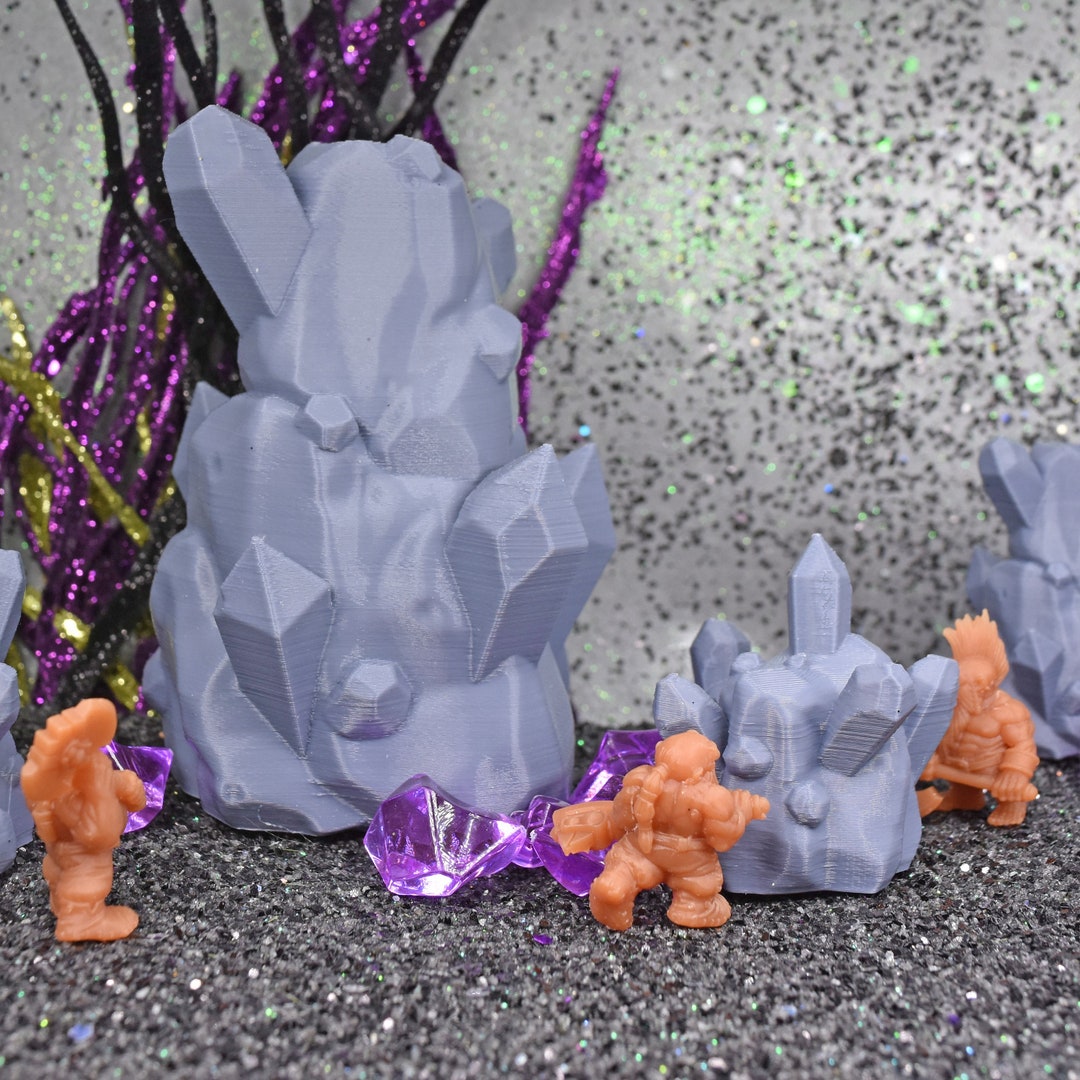 Dnd Terrain Crystal Rock Formations for 28mm Fantasy Dnd Terrain ...