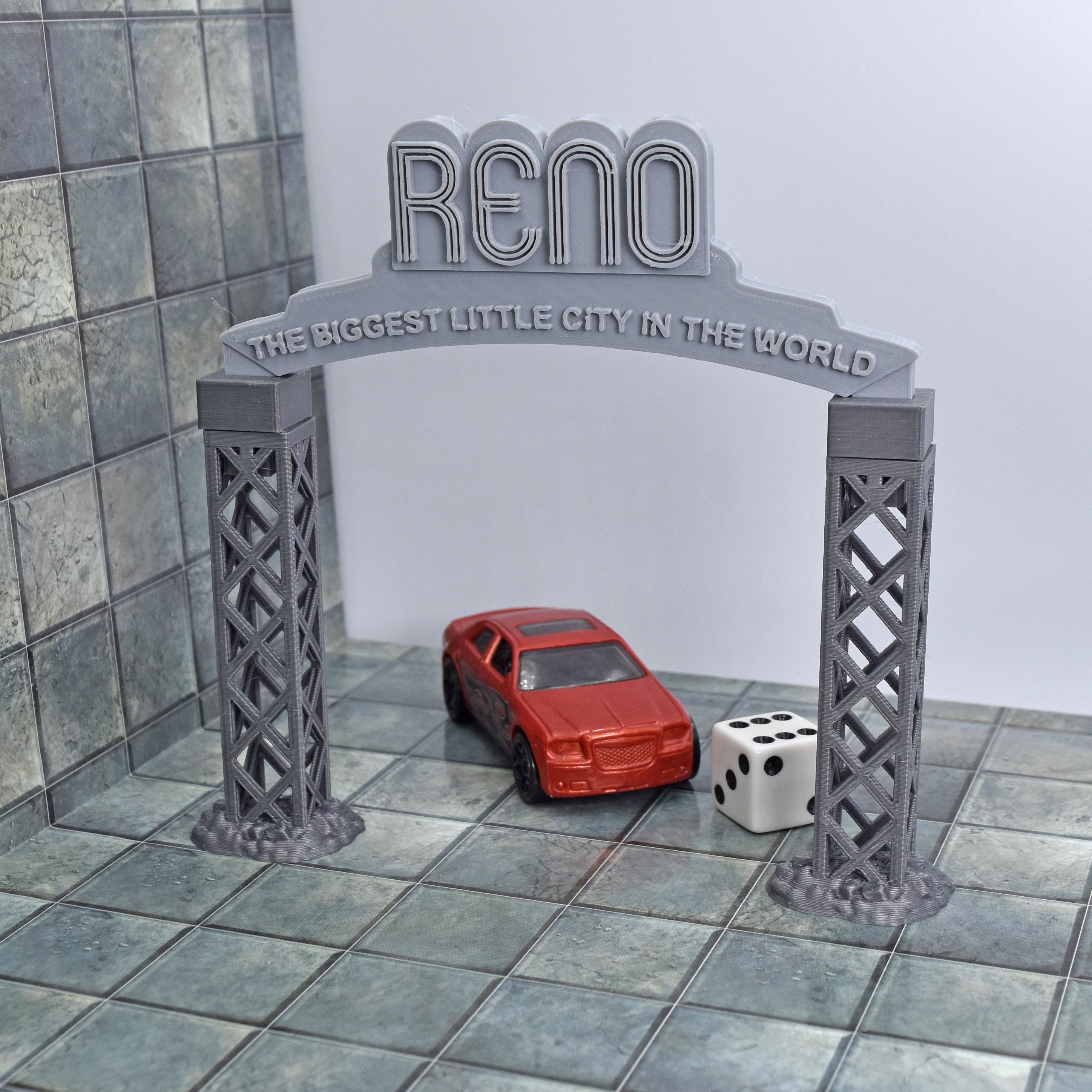 28mm Miniature Reno Sign for Gaslands Fallout Terrain | Etsy