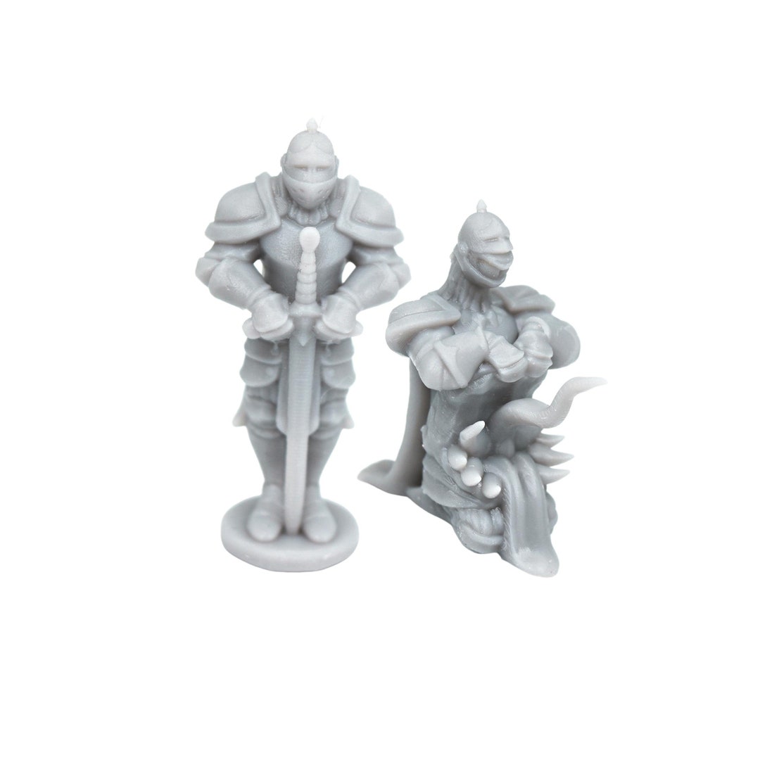 Mimic Mini Armor Statue Unpainted Dnd Miniatures Set for Tabletop ...