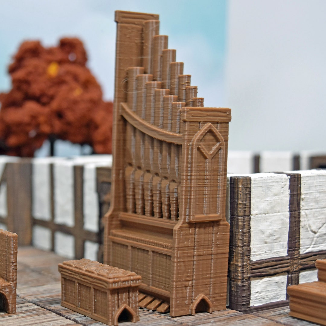 Dnd Terrain Miniature Furniture Pipe Organ With Bench to Use as Dnd ...