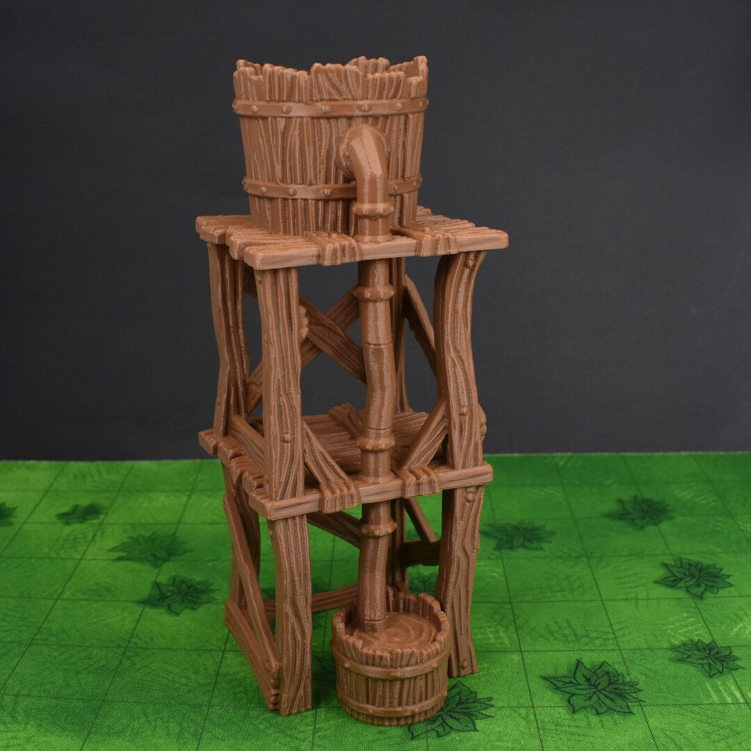 Dnd Terrain Water Tower Unpainted Miniatures Set for Tabletop Wargaming ...