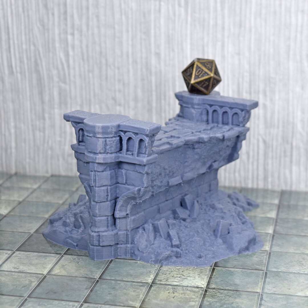Dnd Terrain Bridge Ruins Unpainted Fantasy Wasteland Dnd Miniatures Set ...