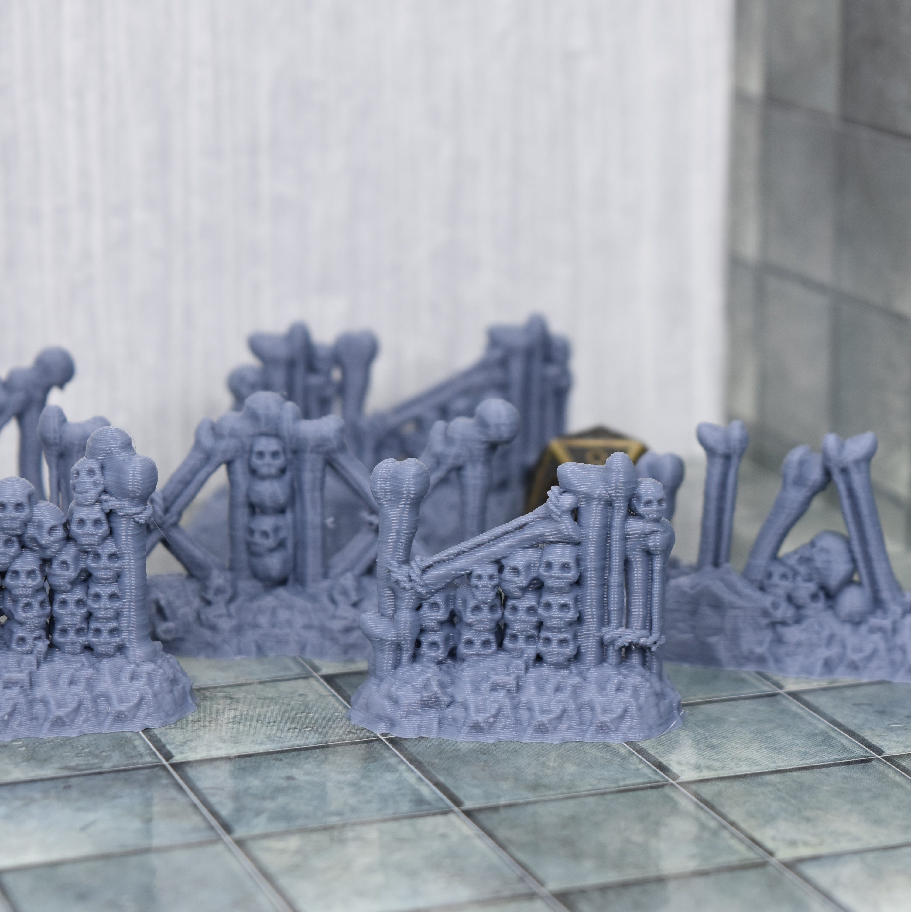 Miniature Terrain Goblin Bone Fences for Dungeons and Dragons | Etsy