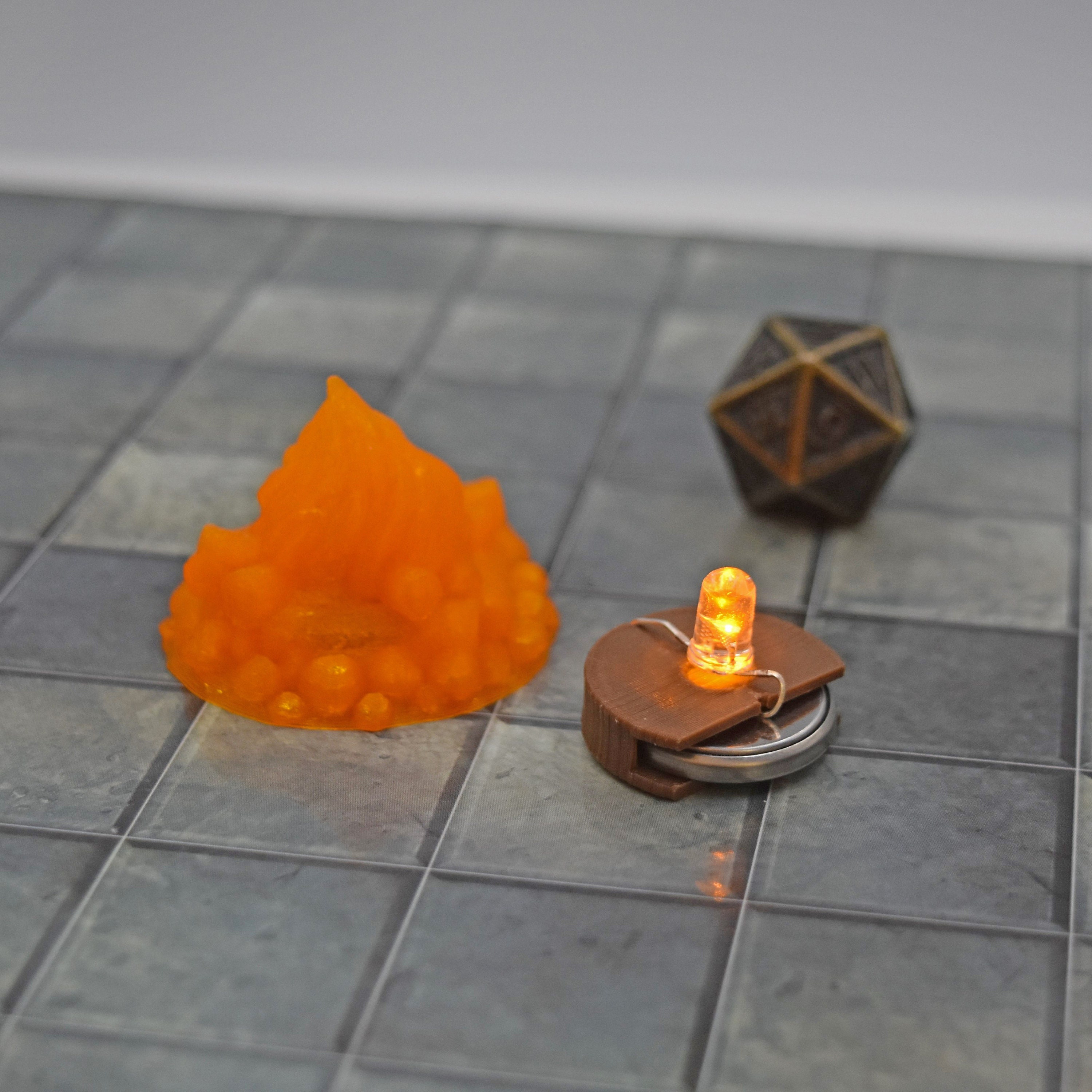 Flickering LED Campfire Miniature Terrain for Dungeons and | Etsy
