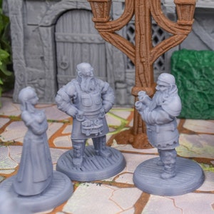 Dnd Miniature Set of Villager Miniatures Are Unpainted Miniatures for ...