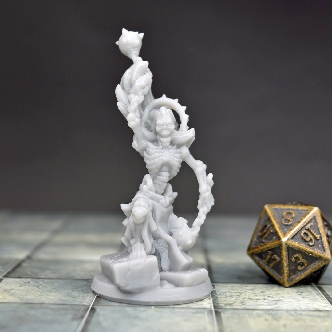 Dnd Undead Skeleton Miniature Dual Chain Ball Striking Unpainted ...
