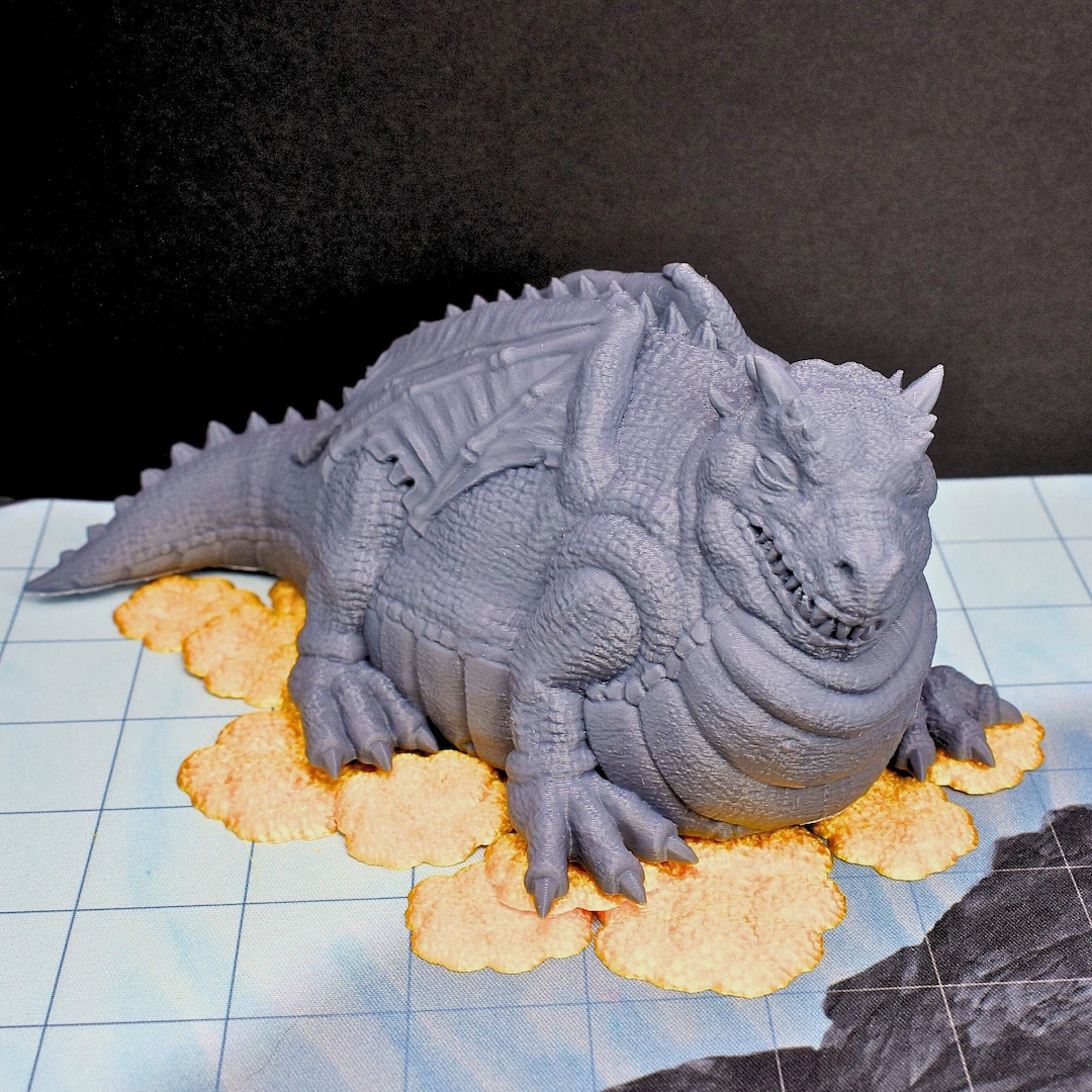 DND Miniature Fat Dragon Mega Chonky Dragon for Tabletop Role Playing ...