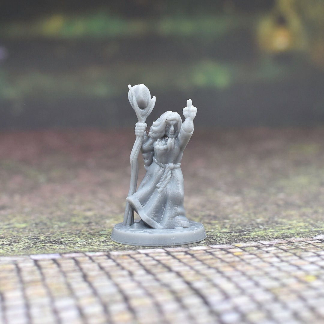 Druid Female 3D Printed Resin Miniature for Tabletop RPG Miniature ...