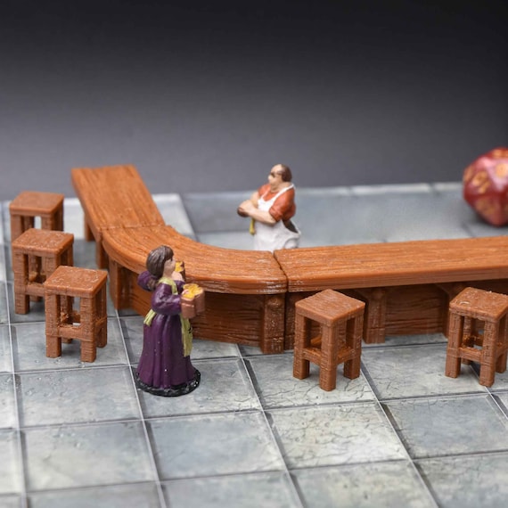 Miniature Toys Toys & Games 28 mm Hand-Painted DnD Miniature Tavern Bar ...