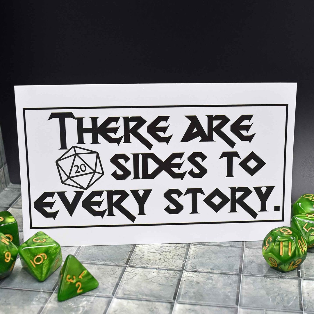 Dnd Sticker 20 Sides to Every Story Vinyl Sticker for Dungeon Master ...