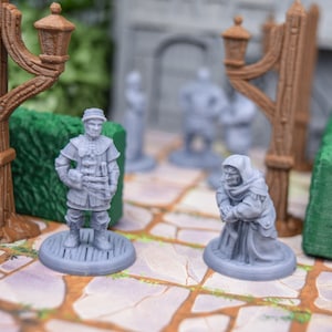 Dnd Miniature Set of Villager Miniatures Are Unpainted Miniatures for ...