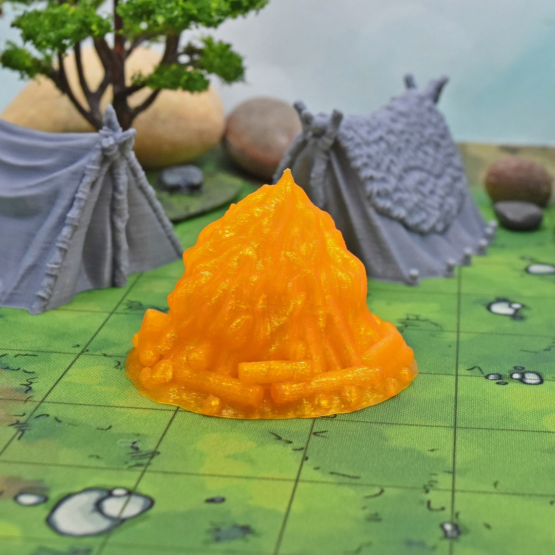 Dnd Terrain Flickering Fire LED Light up Miniature Bonfire for Tabletop ...