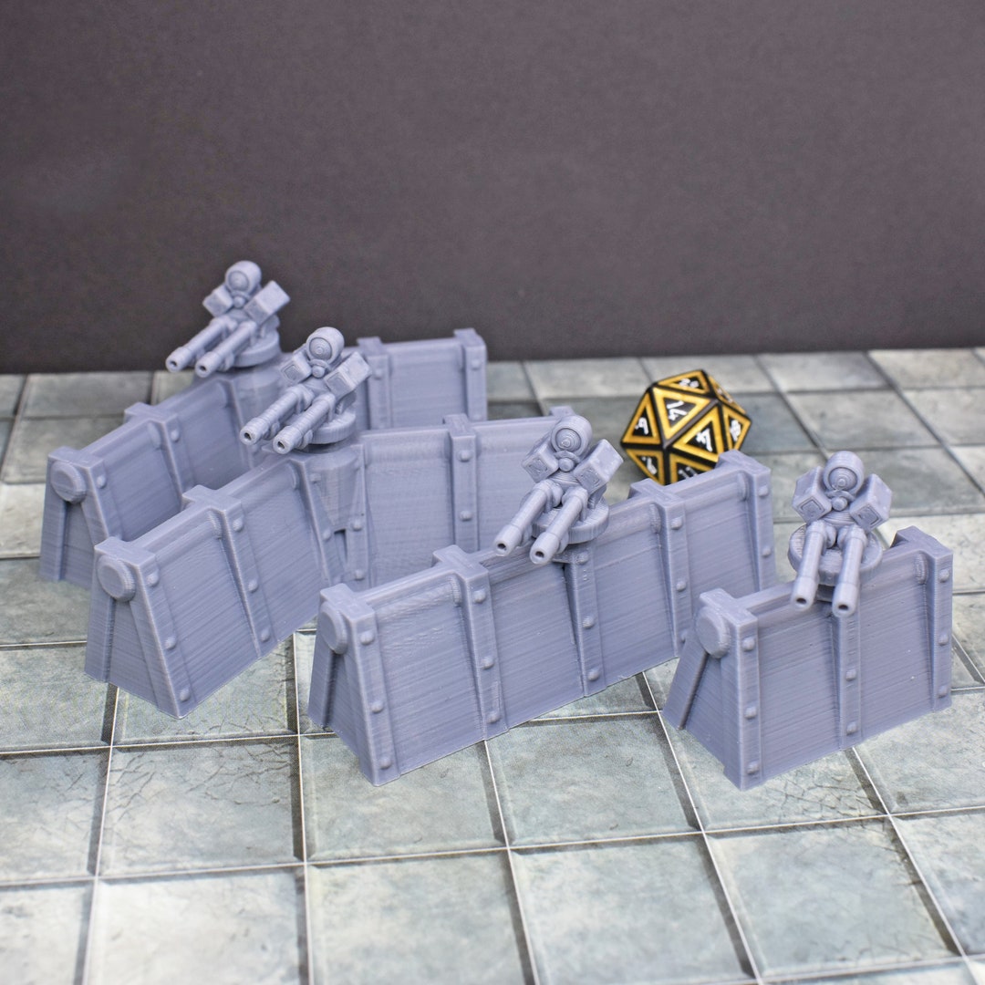 Scifi Terrain Defensive Barrier Battlement to Use as 28mm Wargaming ...