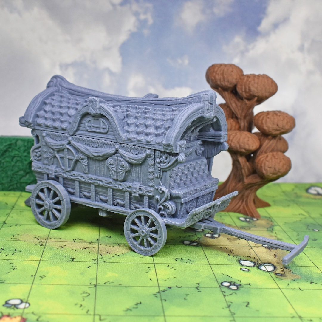 Dnd Terrain Troupe Wagon is 3d Printed Terrain to Use as Dnd ...