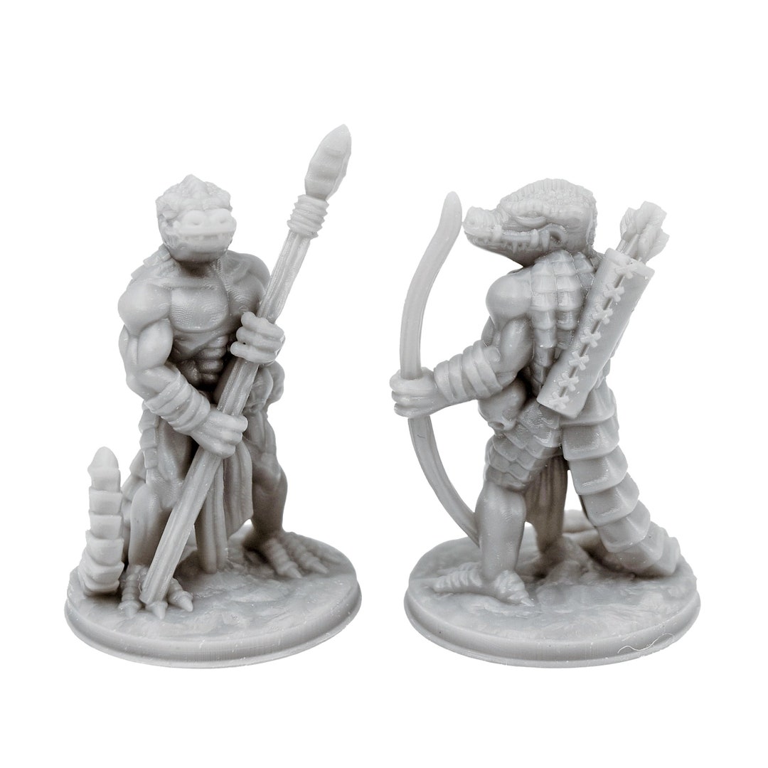 Dnd Miniature Set of Resin Lizardmen Dnd Miniatures for Tabletop ...