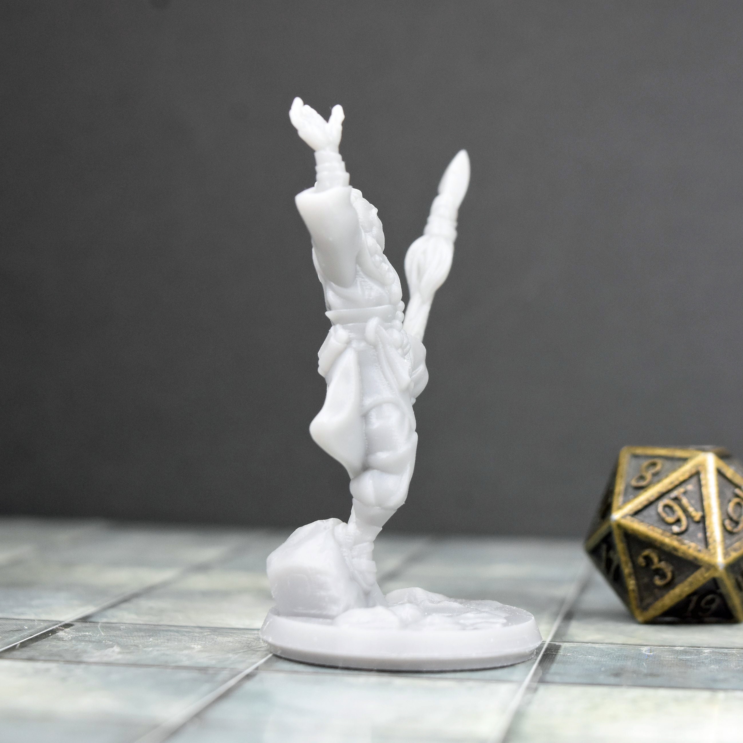 Human Monk With Spear Miniature for TTRPG Miniature and Other - Etsy