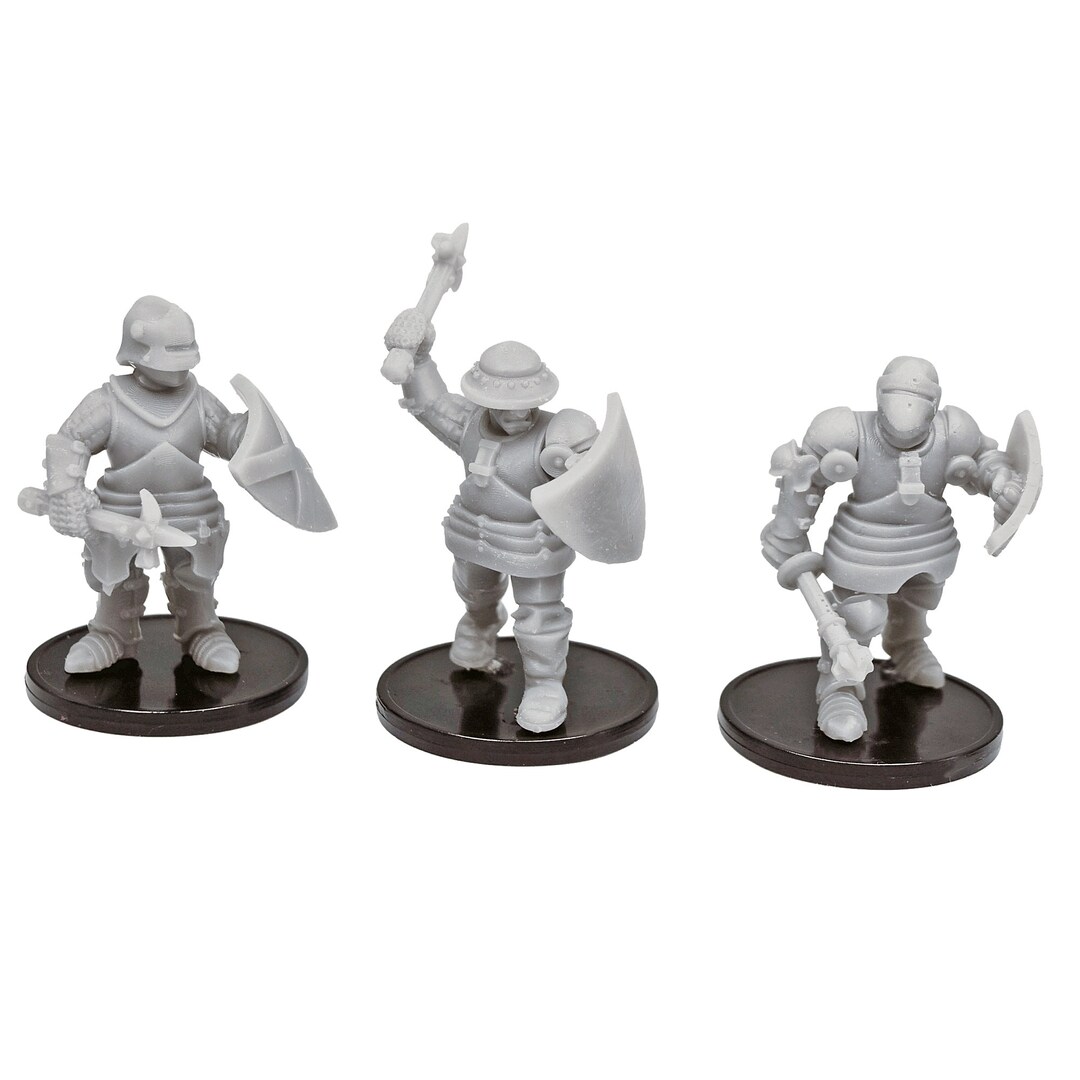 DND Miniature Knight Blunt Miniature Set of Miniatures for Dungeons and ...