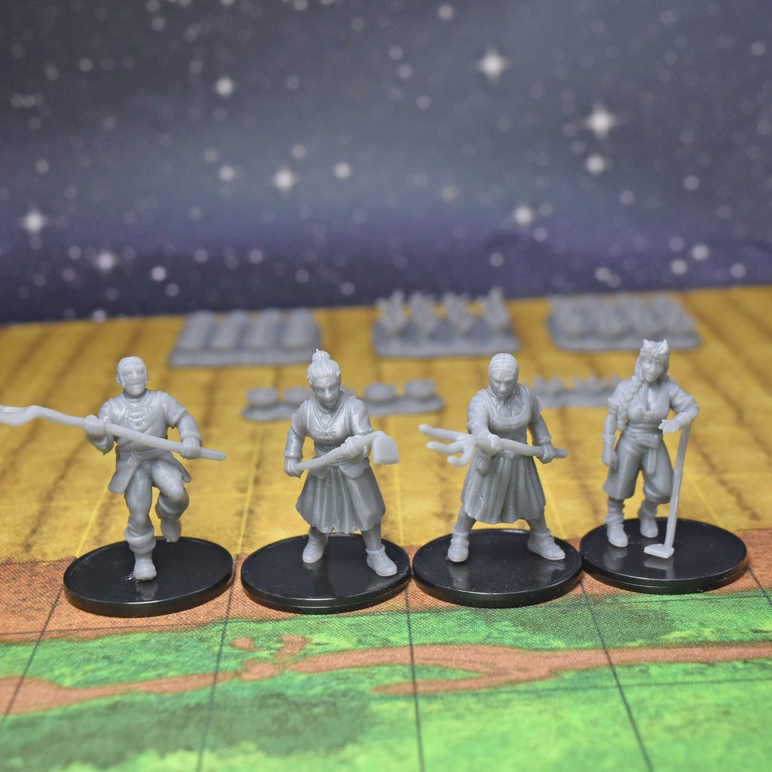 Peasant Farmer Villagers Resin D&D Miniature for Tabletop Wargaming ...