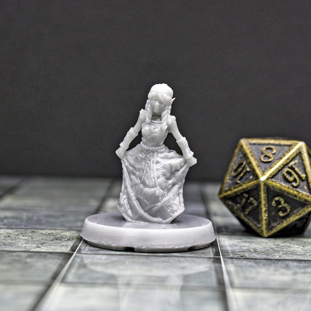 D&D Elf Child Princess Resin Miniature for Tabletop Wargaming Fantasy ...