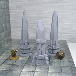 Dnd Terrain Crystal Obelisks 3d Printed Terrain to Use as Dnd ...