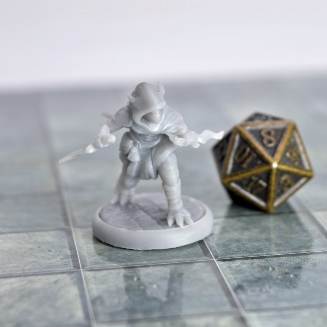 DND Miniature Dragonborn Rogue 3D Printed for TTRPG Miniature - Etsy